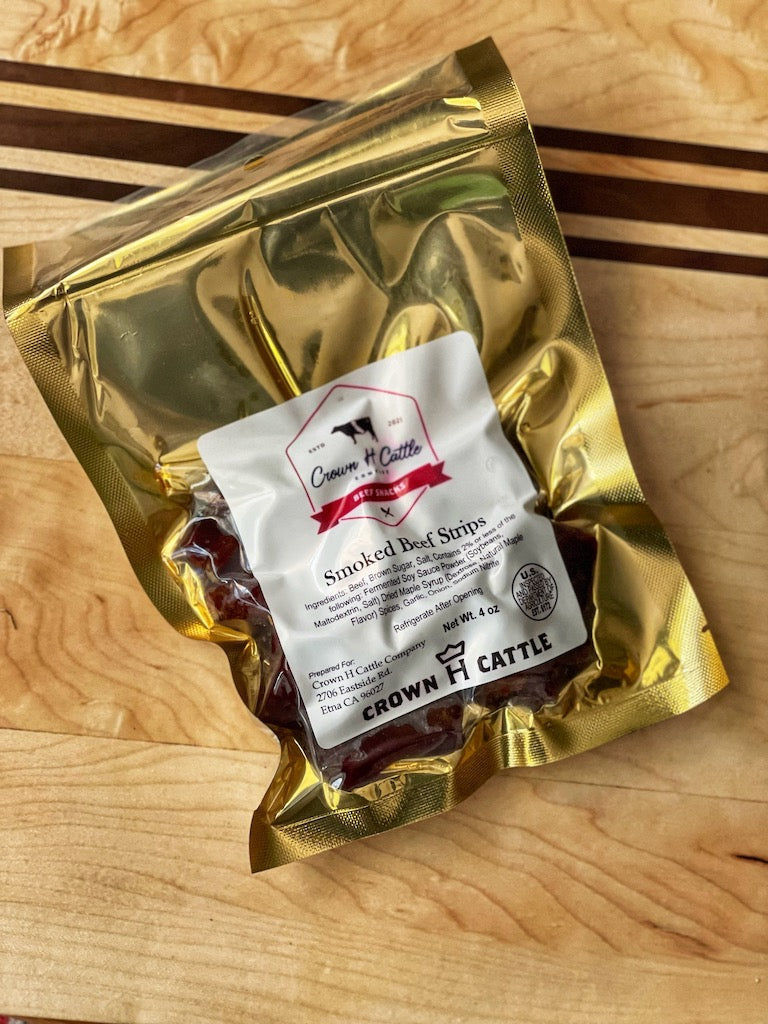 Beef Strips -Beltie Smoked – Crown H Cattle Company